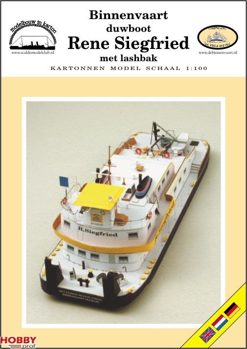 Scaldis Modelplaat Binnenvaart duwboot Rene Siegfried 1:100 Schaal 1: ...